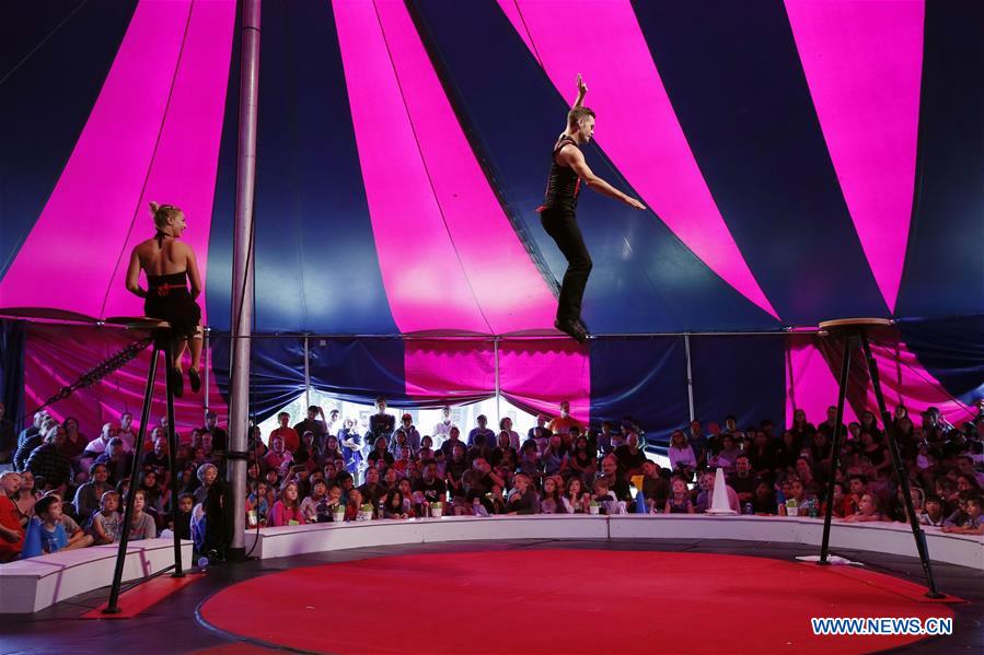 Midnight Circus performs at Mckinley Park in Chicago - Xinhua | English ...
