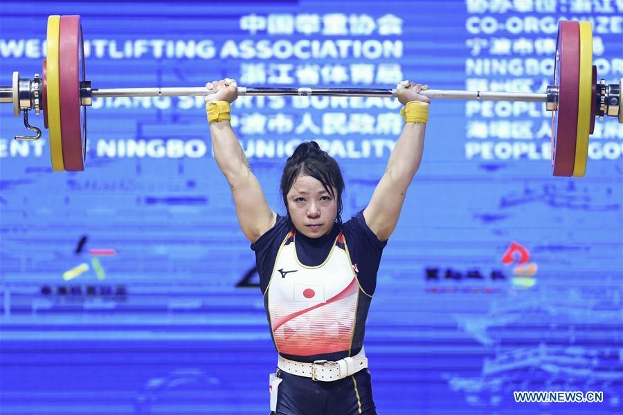 In pics: women's 49kg event at Weightlifting Asian Championships - Xinhua | English.news.cn