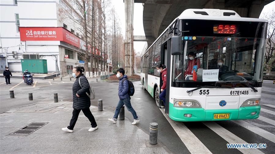 Wuhan Bus provides service for people working at necessary sectors ...