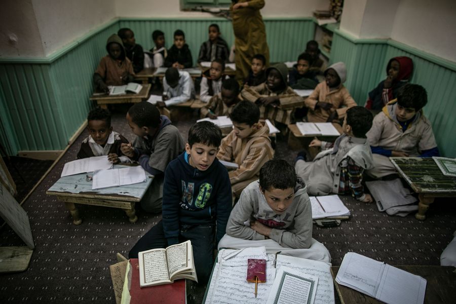 Libyan children study in traditional school - Xinhua | English.news.cn
