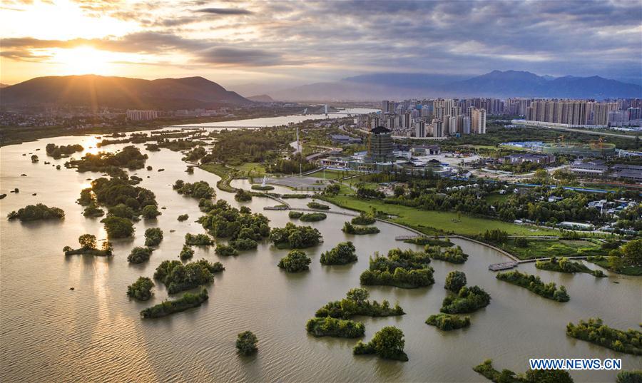 View of Hanjiang wetland in Hanzhong City, Shaanxi - Xinhua | English ...
