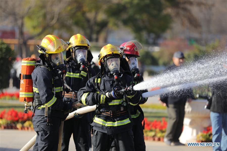 Fire-fighting exercises, public educational activities held in many ...
