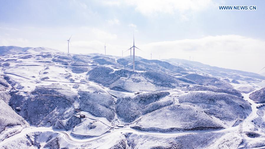 Snow scenery in Pingdi of Panzhou in China's Guizhou - China.org.cn
